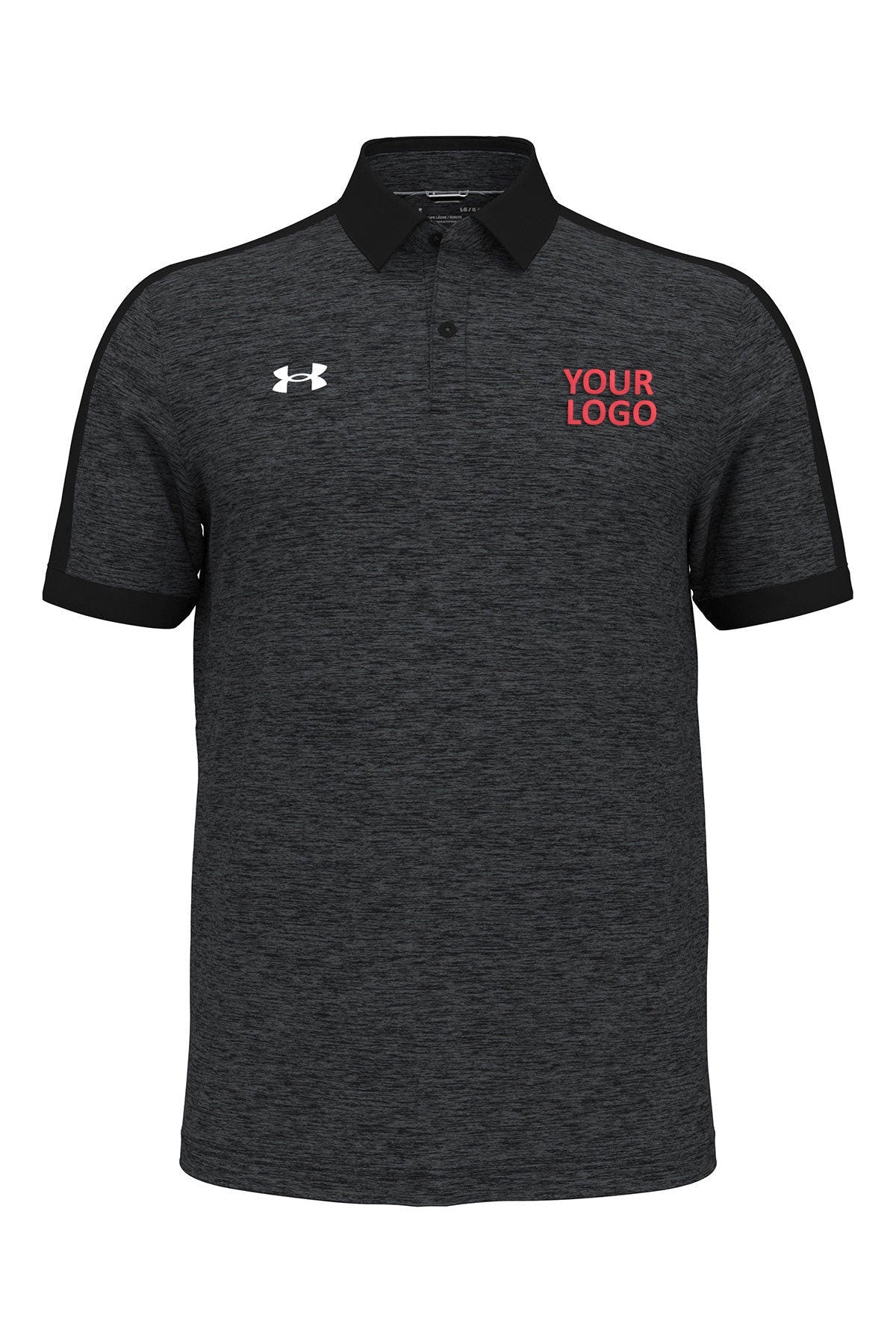 Branded Under Armour Men's Trophy Level Polo 1376907 Black