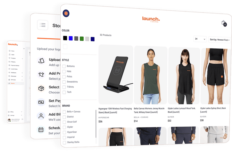 Company Branded Merchandise for Employees | Launch company swag stores ...