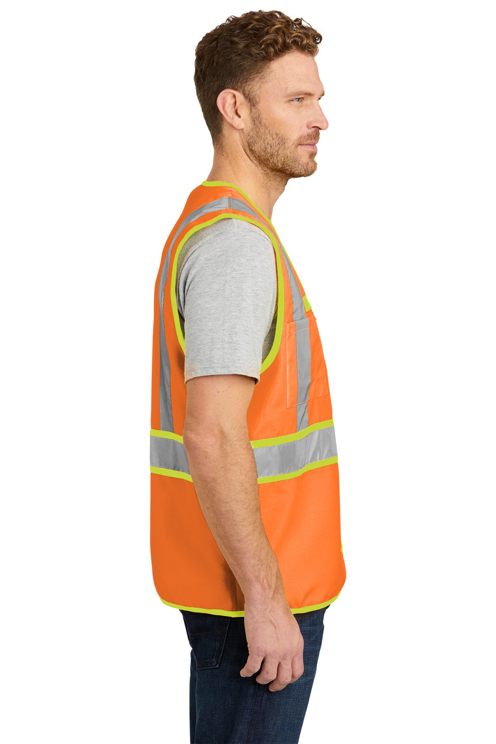 Custom CornerStone Class 2 Dual-Color Vest Safety Orange/Yellow