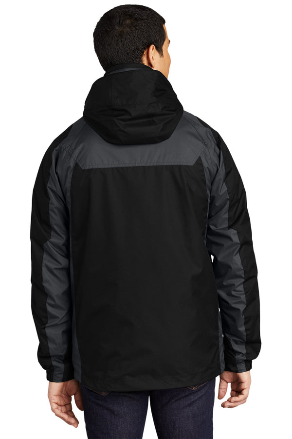 Branded Port Authority Ranger 3-in-1 Jacket J310 Black/ Ink Grey