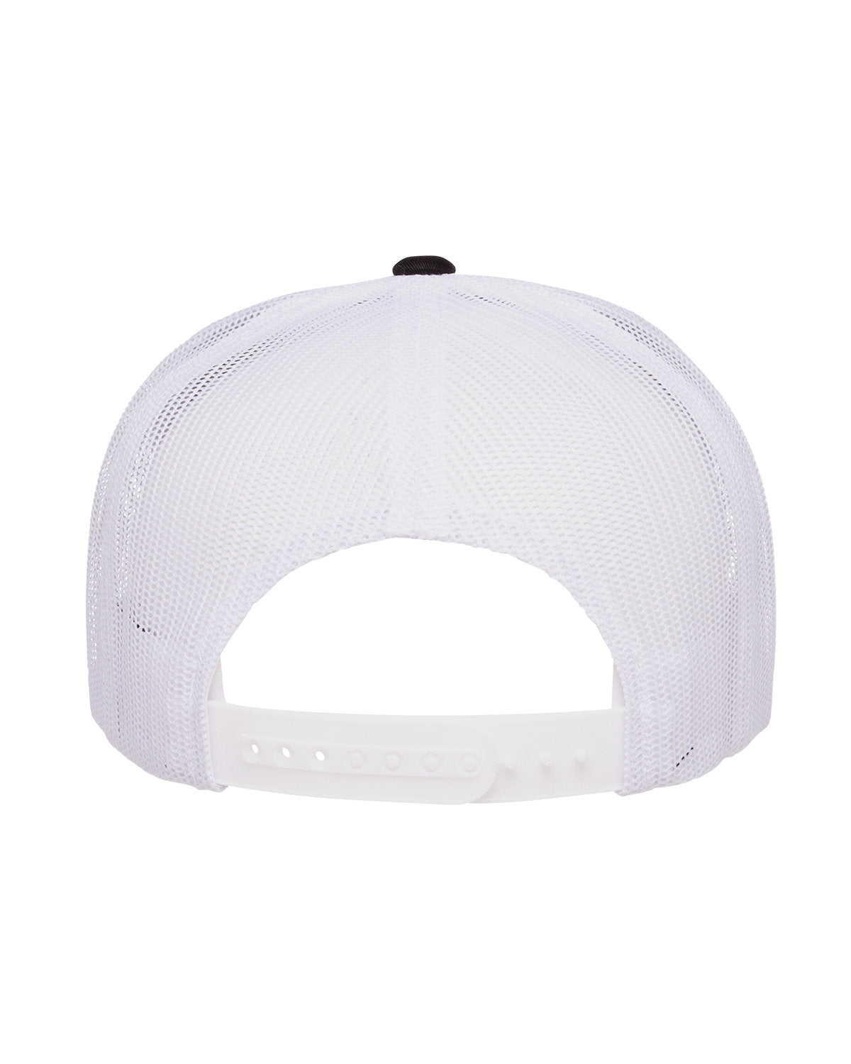 Custom Yupoong Adult 5-Panel Classic Trucker Cap Black/White