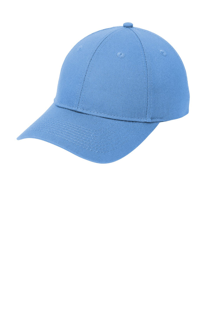 Custom Port & Company Six-Panel Twill Cap CP80 Carolina Blue