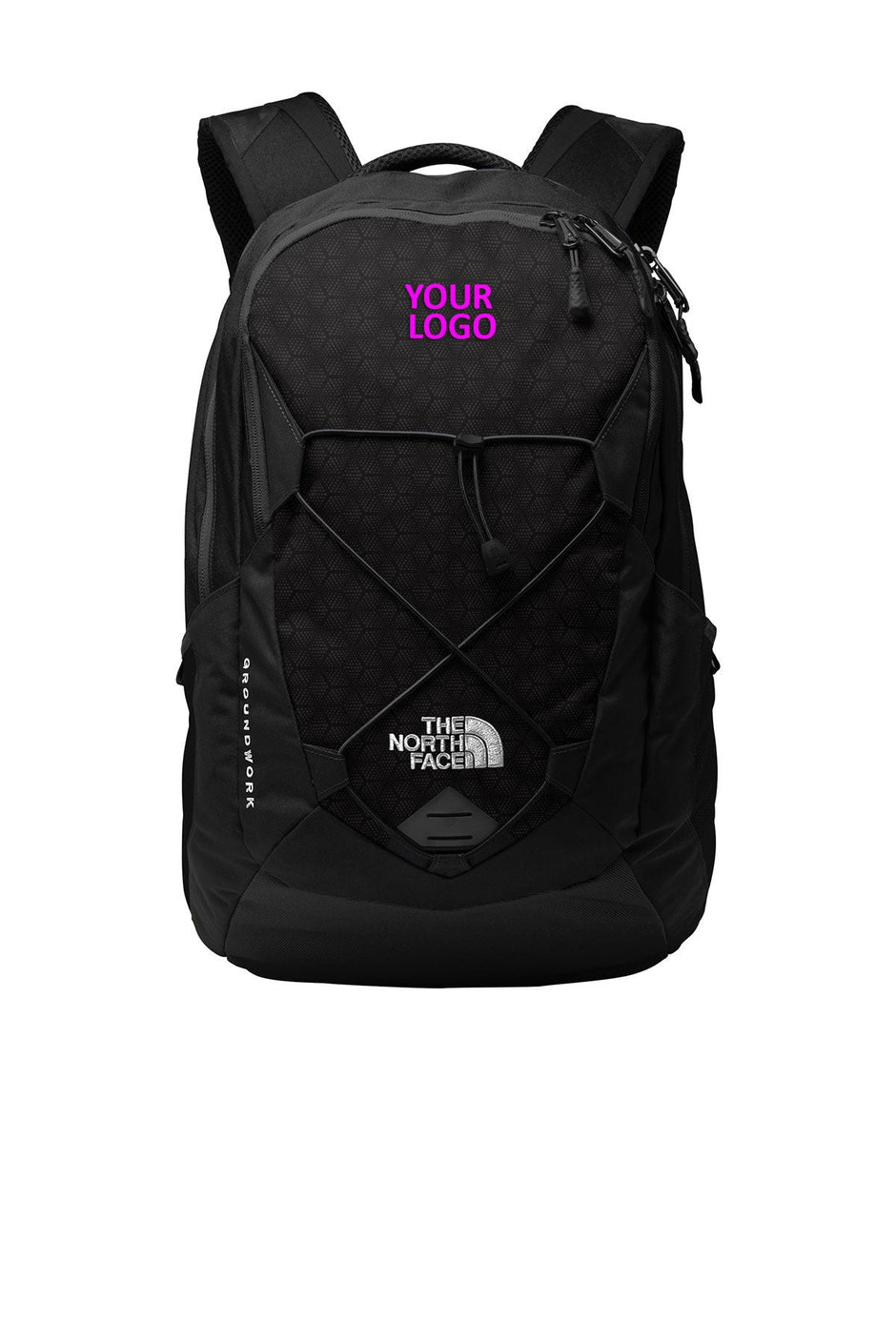 Custom North Face Fall line backpack Black Heather