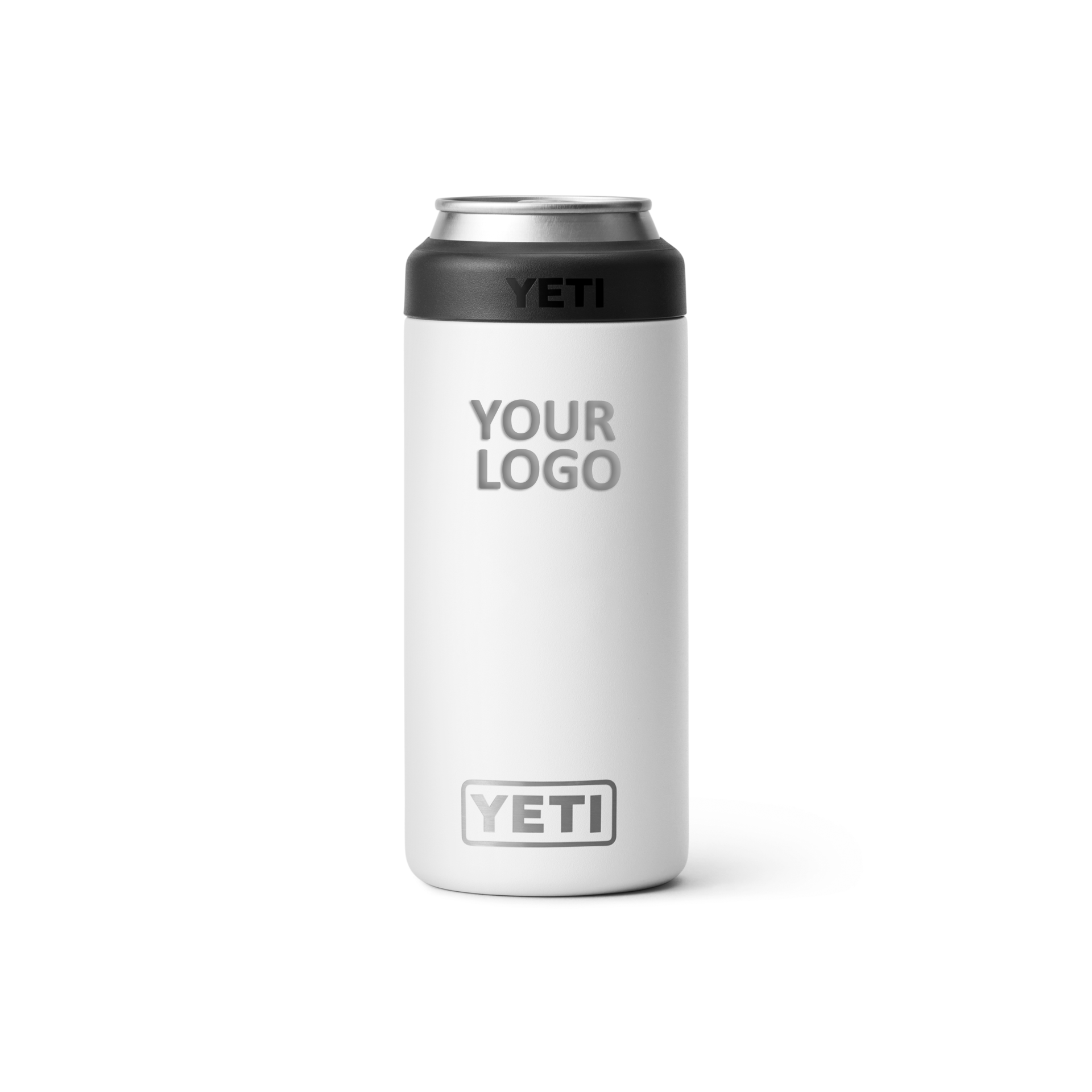 Custom Yeti Rambler 12 Oz Colster Slim Can Insulator, White